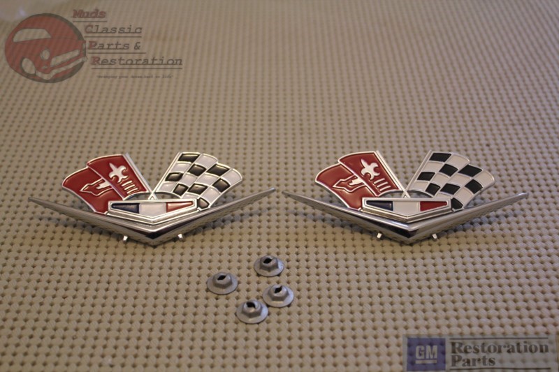 Chevy GMC Pickup Truck C10 C20 C30 Custom Fender Flag Emblems New | eBay