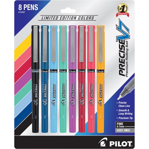 Pilot Precise V7 Premium Rolling Ball Pen Black Liquid Ink Smooth ...