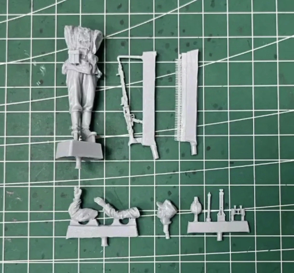 1/35 Resin Figure Kit WWII Machine Gunner Soldier Unpainted Unassembled ...