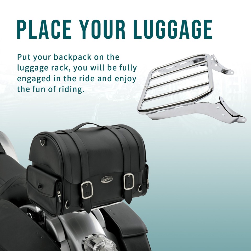 Harley Sissy Bar Luggage Rack for Softail Fat Boy Breakout 2018-later ...