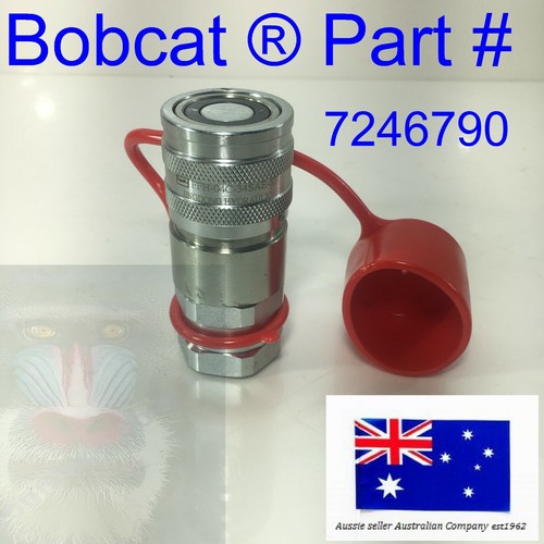 Bobcat Hydraulic Female Flat Faced Coupler 7246790 1/2" BODY 3/4" SAE ...