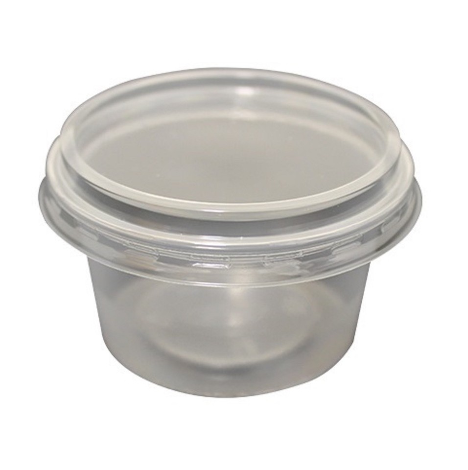 1000 Round Plastic Transparent Deli/ Sauce Storage Container Pots/Cups ...
