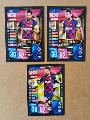 Topps Match Attax Extra 2019 2020 - Lionel Messi x3 - LL | eBay