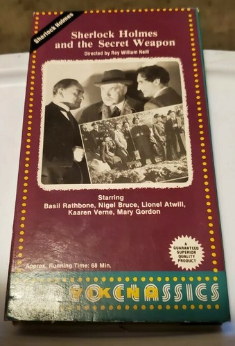 Lot of 3 SHERLOCK HOLMES Vhs Videos BASIL RATHBONE & NIGEL BRUCE Jeremy ...