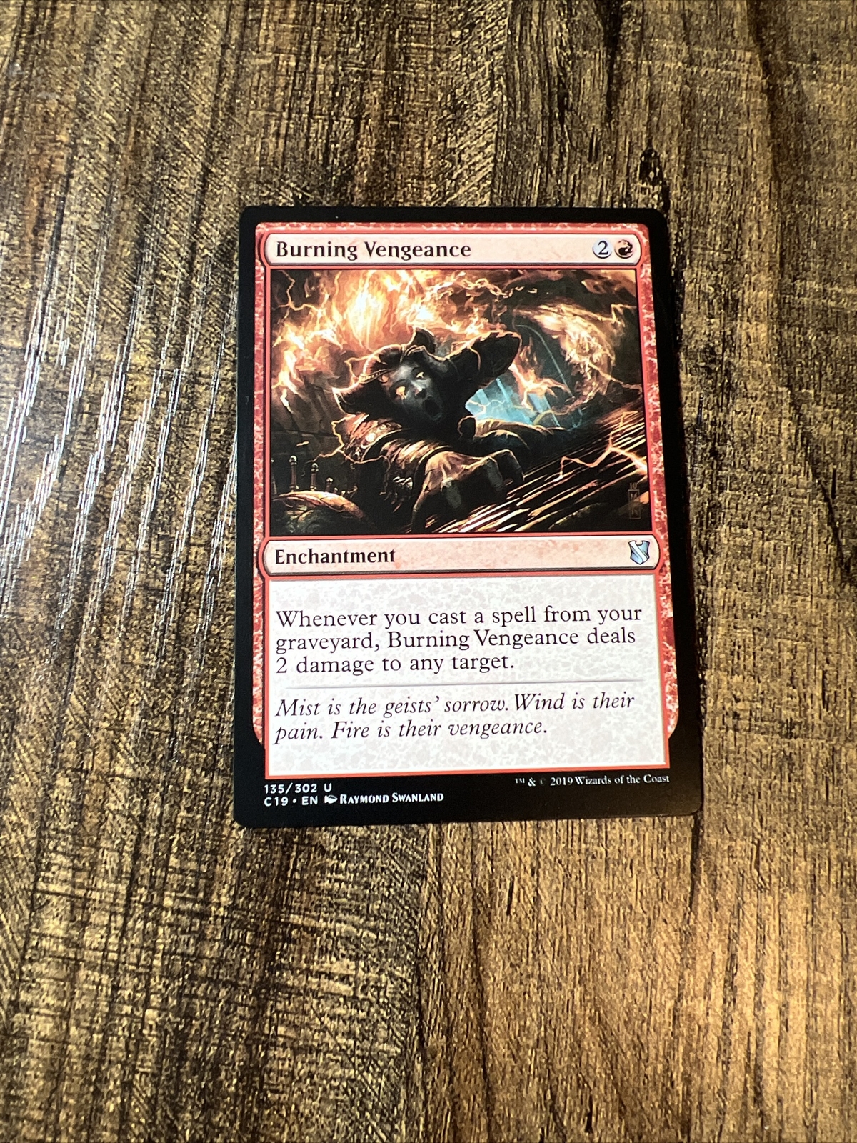 MTG Burning Vengeance Commander 2019 Uncommon Red Burn Graveyard ...