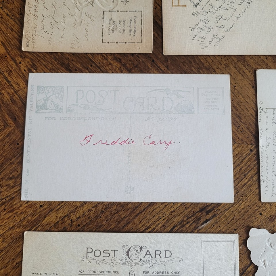 Antique Victorian Valentine's Day Lot of 5 Postcards, and 1 Greeting ...