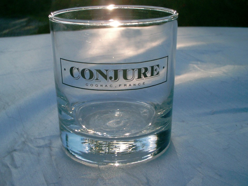 CONJURE COGNAC, FRANCE 3.25" GLASS BLACK LETTERING CLEARANCE PRICE | eBay