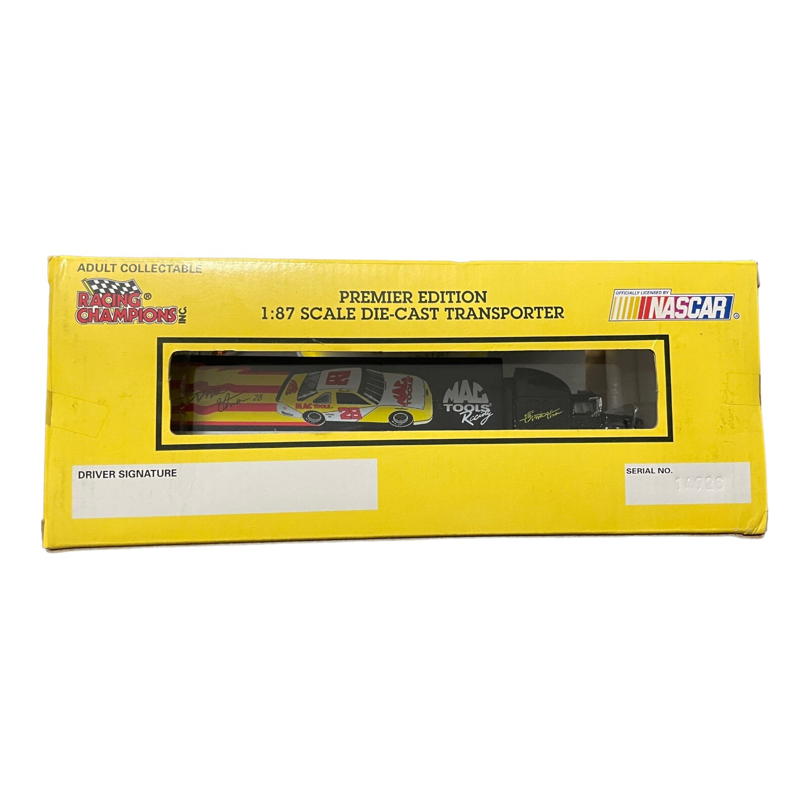 1994 Racing Champions Mac Tools NASCAR TRANSPORTER # 28 Ernie Irvan 1 ...