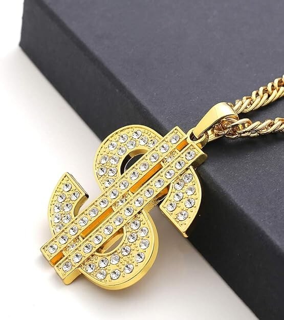 Dollar Sign Gold Chain - Big Money Necklaces for Men and Women ...