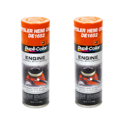 x2 Dupli-Color Engine Paint High Temp Enamel Gloss Chrysler Hemi Orange ...