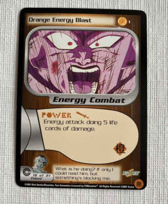 DBZ Dragon Ball Z Orange Energy Blast 1 CCG Limited Trunks Saga Score ...