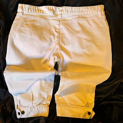 Women's White Capri Jeans Denim Size 14 Boho Hippie Y2K Clam Diggers ...