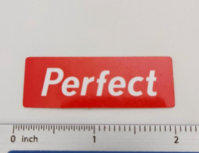 Perfect Waterproof Glossy Logo Decal Sticker 2"x0.75" | eBay