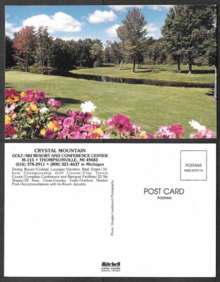 Old Michigan Postcard - Thompsonville - Crystal Mountain Resort, Golf ...