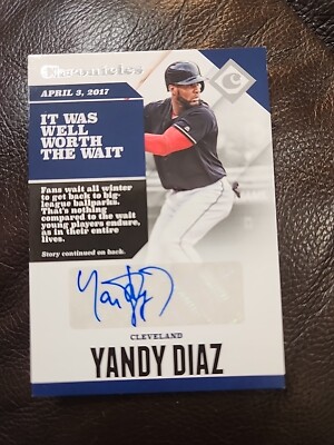 2017 Panini Chronicles Auto #CA-YD Rookie Autograph RC Yandy Diaz | eBay