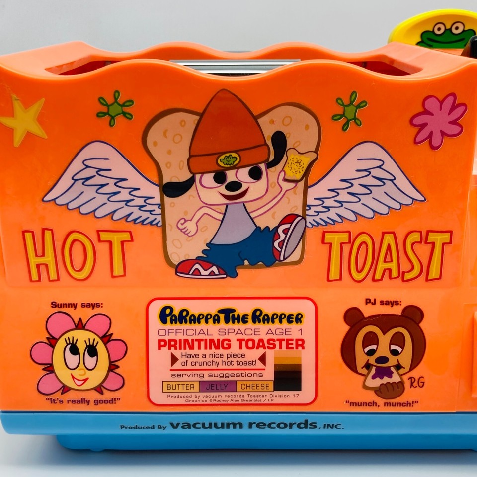 PARAPPA THE RAPPER OFFICIAL Vintage PRINTING TOASTER PJ Berri Sunny ...