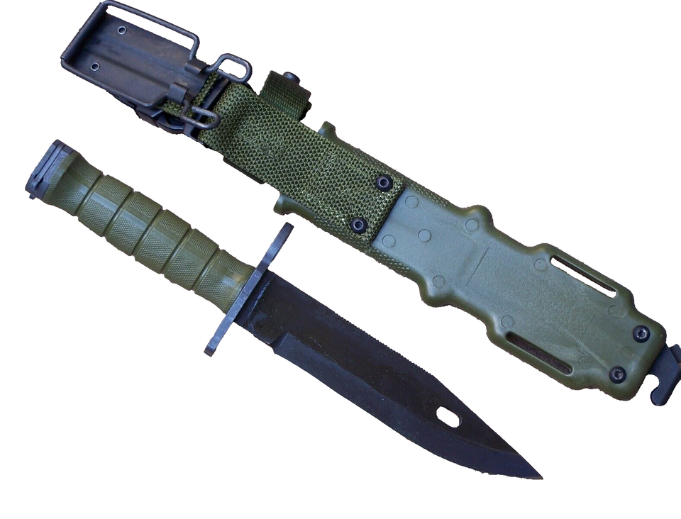 Vintage Knife Bayonet M9 OKC Ontario Knife Company & Scabbard Genuine ...