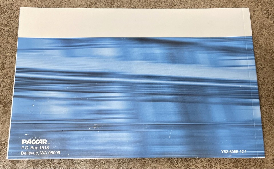 ENGINE AFTERTREATMENT SYSTEMS PACCAR OPERATOR'S MANUAL Y53-6085-1C1 | eBay