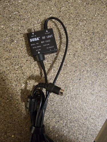 Sega Genesis RF Unit AV Cable Adapter MK-1632 TV Coaxial Video Switch ...