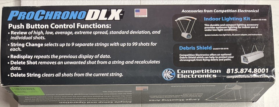 New Competition Electronics Prochrono DLX Chronograph CEI-3820 787735038200| eBay