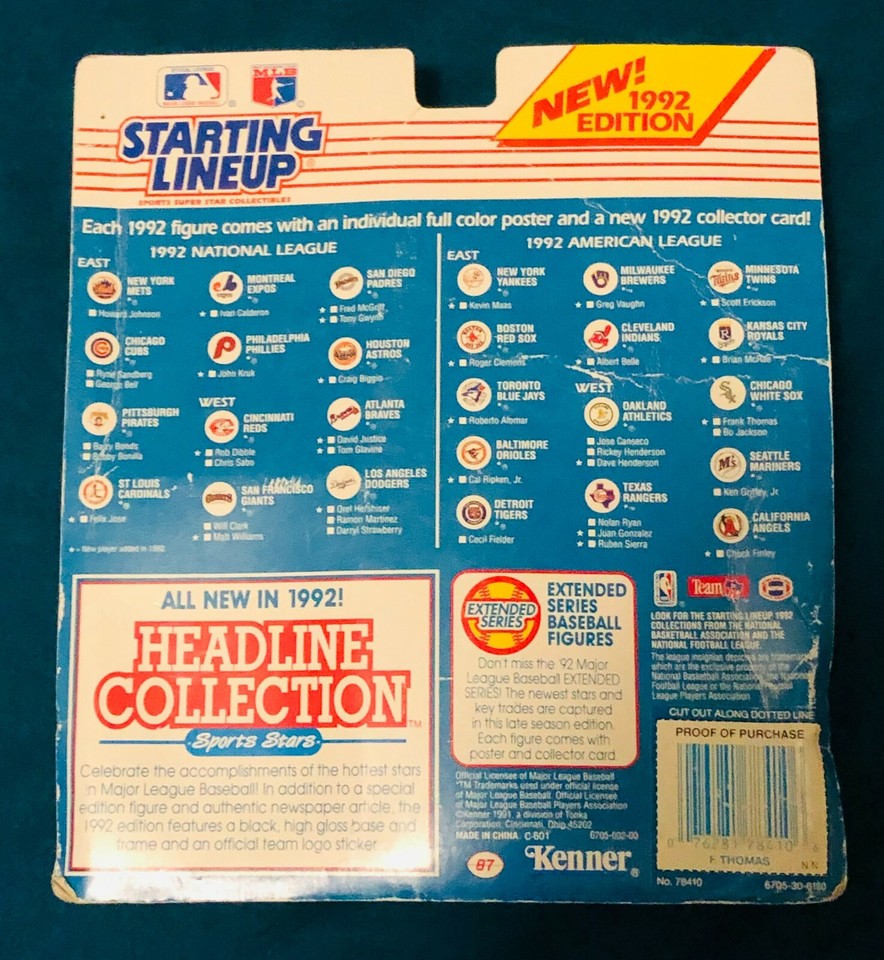 MLB Starting Lineup Frank Thomas Kenner Vintage Action Figure | eBay