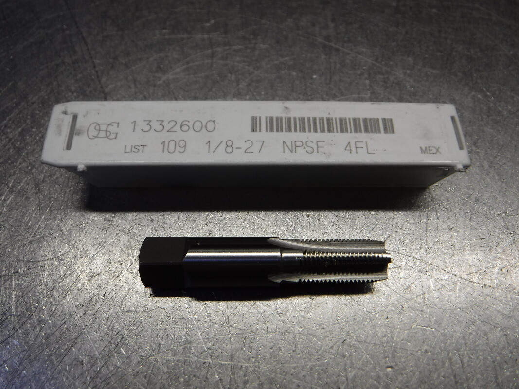 OSG 1/8-27 NPSF 4 Flute HSS Pipe Tap 0.438" Shank 1332600 (LOC1224A) | eBay
