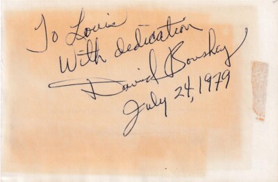 David L. Boushey - Signed Album Page (Stuntman) | eBay