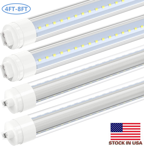 4Pack 4-8ft T8 LED Double Sided Tube Super Bright Street Advertising ...