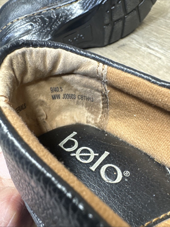 BOC Born Concept Womens Black Pebble Leather Clogs Slip On Comfort ...