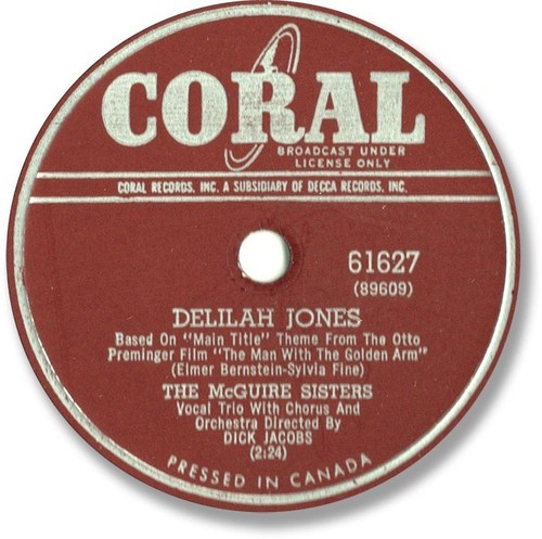 1957 McGUIRE SISTERS Rock’n Roll 78 RPM Record. Delilah Jones | eBay.de