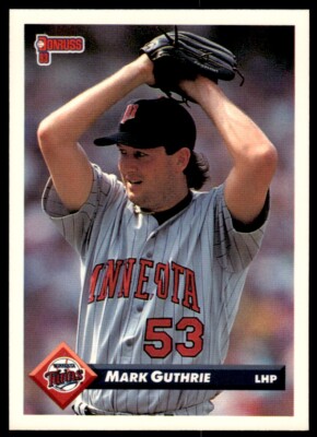 1993 Donruss Baseball Card Mark Guthrie Minnesota Twins #714 | eBay