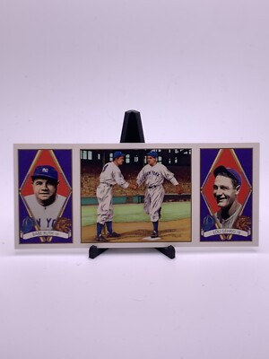 1993 Upper Deck Babe Ruth & Lou Gehrig Bat Tri-Fold card # 131 Yankee ...