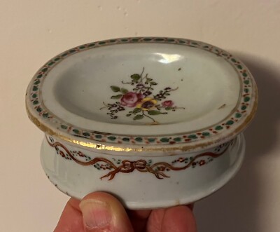 Antique 18th century Chinese Export Porcelain Open Salt Cellar Famille ...