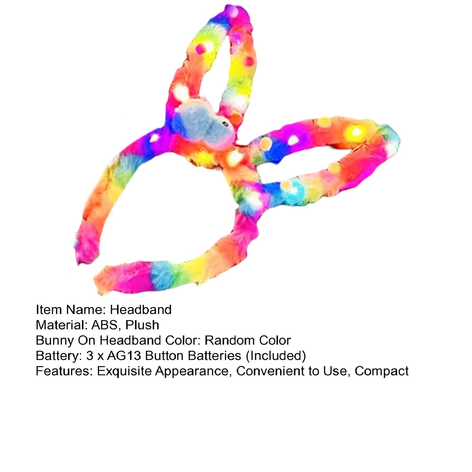 Headband Plush Entertainment Luminous Rabbit Glowing Headgear Exquisite ...