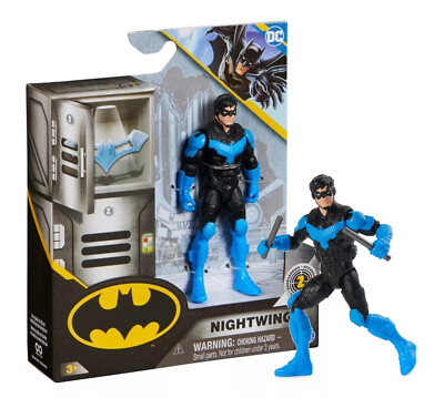Spin Master Nightwing 4" Action Figure with 2 Surprise Accessories Mint ...