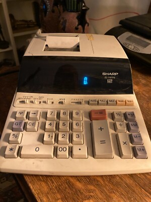 SHARP EL-1197P II Desktop Large Electronic Printing Calculator 12 digit ...
