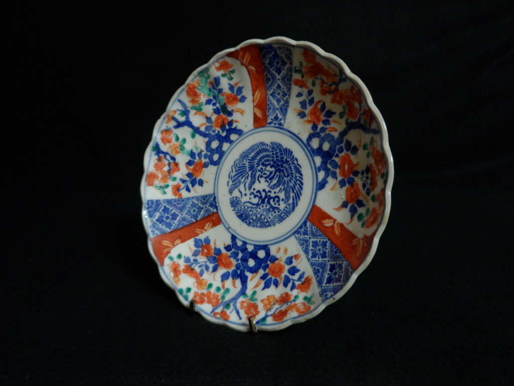 Antique Vintage AMARI ASIAN JAPANESE PORCELAIN FOOTED PLATE - Hand ...
