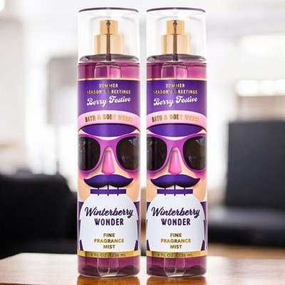 2X Bath & Body Works WINTERBERRY WONDER Fine Body Mist Spray 8 fl oz ...