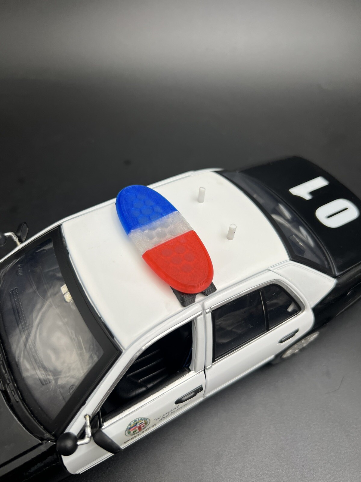 1/18 LED Ready Blue Red Federal Signal Arjent Lightbar Police Sheriff ...