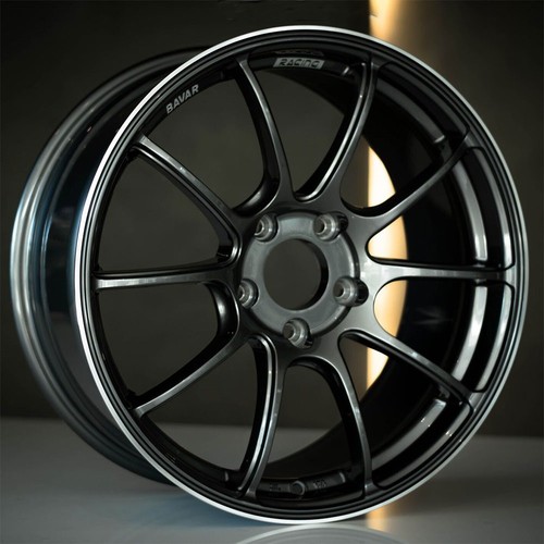 (4)SET BAVAR LIGHTWEIGHT TRACK WHEELS BV02 18x8.5/18X9.5 5x108 GUNMETAL ...