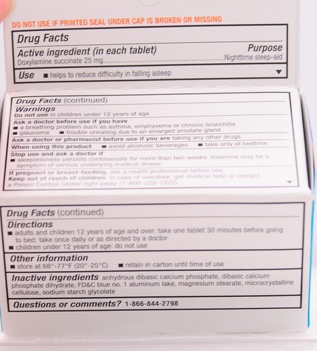 Unisom SleepTabs Sleep-Aid Doxylamine Succinate Tablet - 48 Count for ...