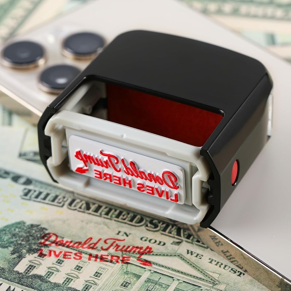Donald Trump Lives Here Stamp, Self Inking Stamp for Money, Trump ...