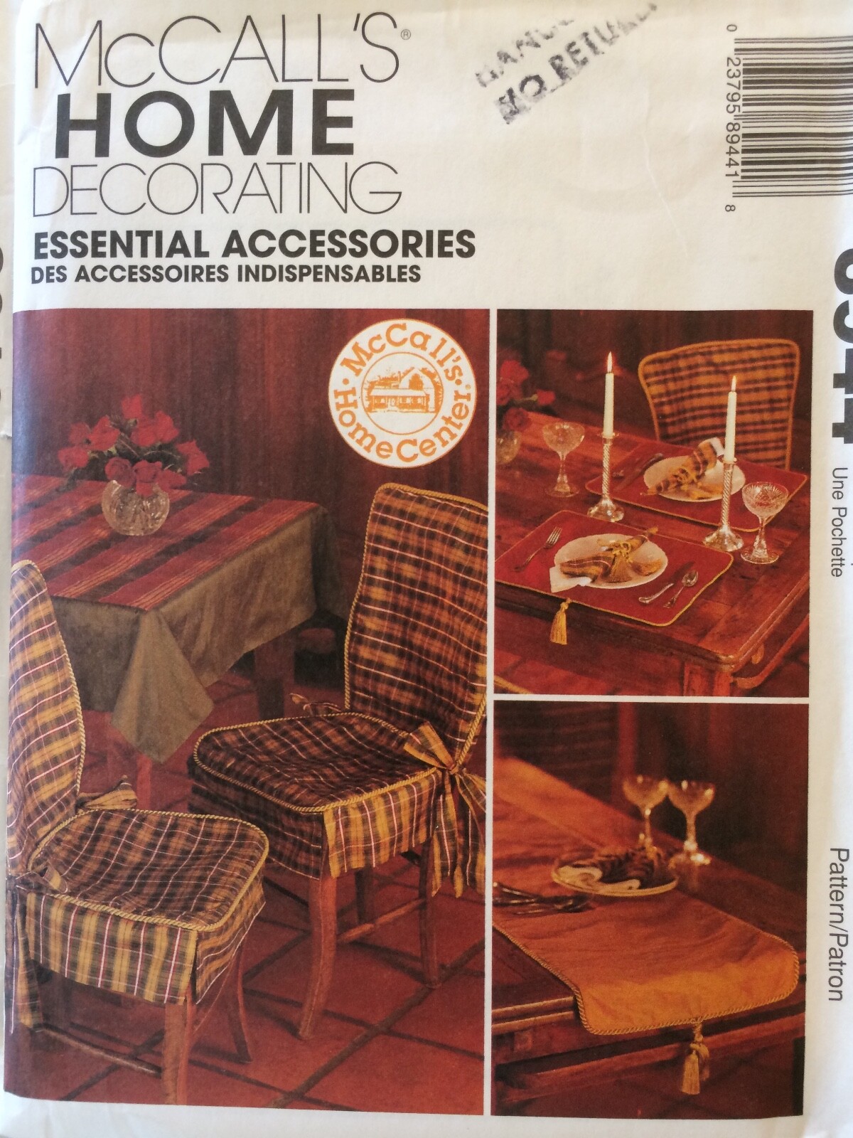McCall's Home Decorating 8944 Essential Dining Room Accessories Pattern ...