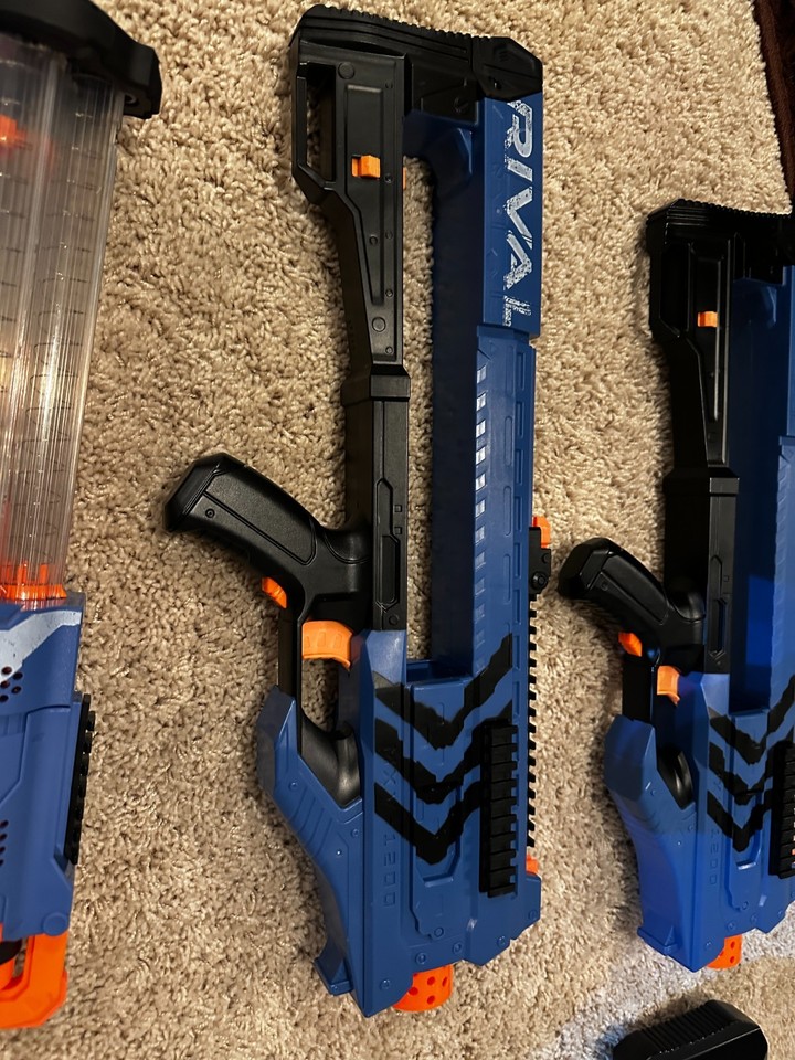 Nerf Rival Gun Lot with Clips, Red and Blue Rival Apollo, Khaos, Zeus ...