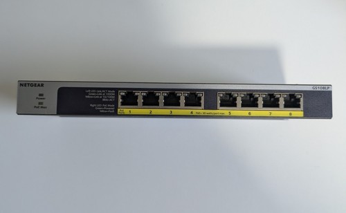 NETGEAR Gs108lp 8-port Gigabit Ethernet Poe Unmanaged Switch ...