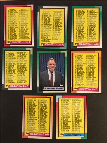 1990 Topps Baseball Checklist Set With Traded 7 Cards Plus A. Bartlett ...