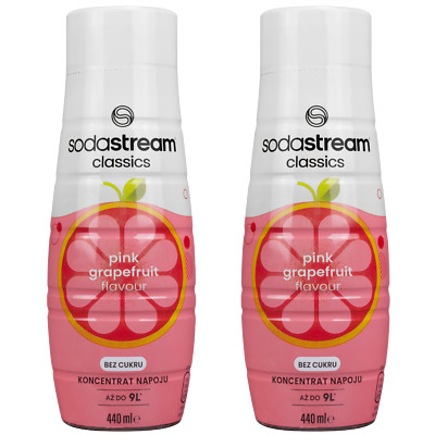 NEUF sirop SodaStream rose pamplemousse 2 x 440 ml sans sucre vitamines ...