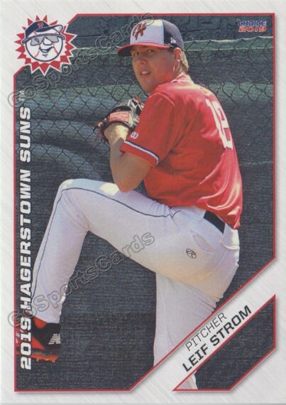 2019 Hagerstown Suns Leif Strom RC Rookie Washington Nationals | eBay