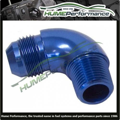 AEROFLOW 90 DEG 3/8 NPT TO -8AN FULL FLOW BLACK CARB FUEL SYSTEM AF522 ...