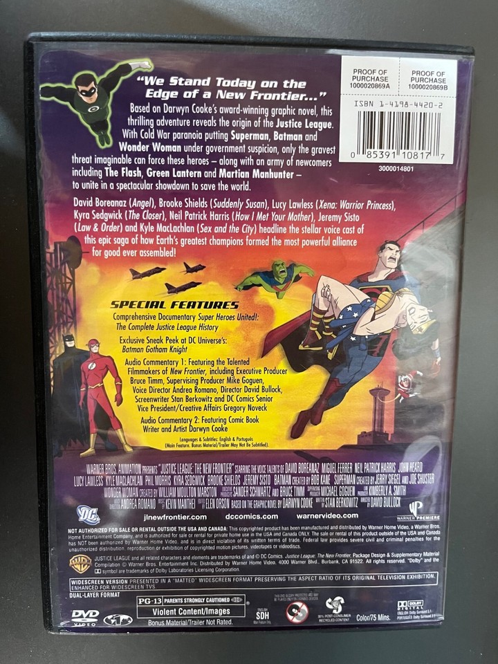 VTG - DC Universe: Justice League The New Frontier (DVD) Side View ...